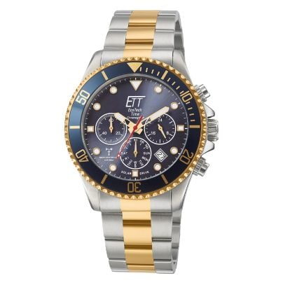 ETT Eco Tech Time Radio-Controlled Solar Men's Chrono Two-Colour EGS ...