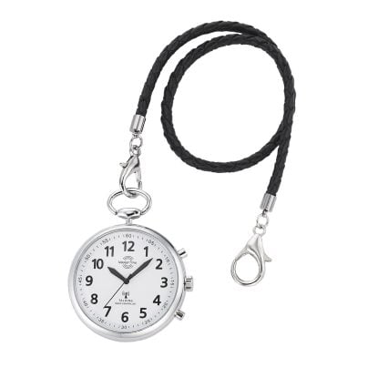 Master Time Talking Pocket Watch Radio-Controlled Silver Tone MTGA ...